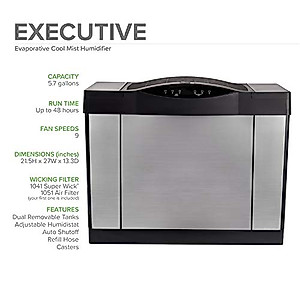 AIRCARE Digital Whole-House Console-Style Evaporative Humidifier (Silver)