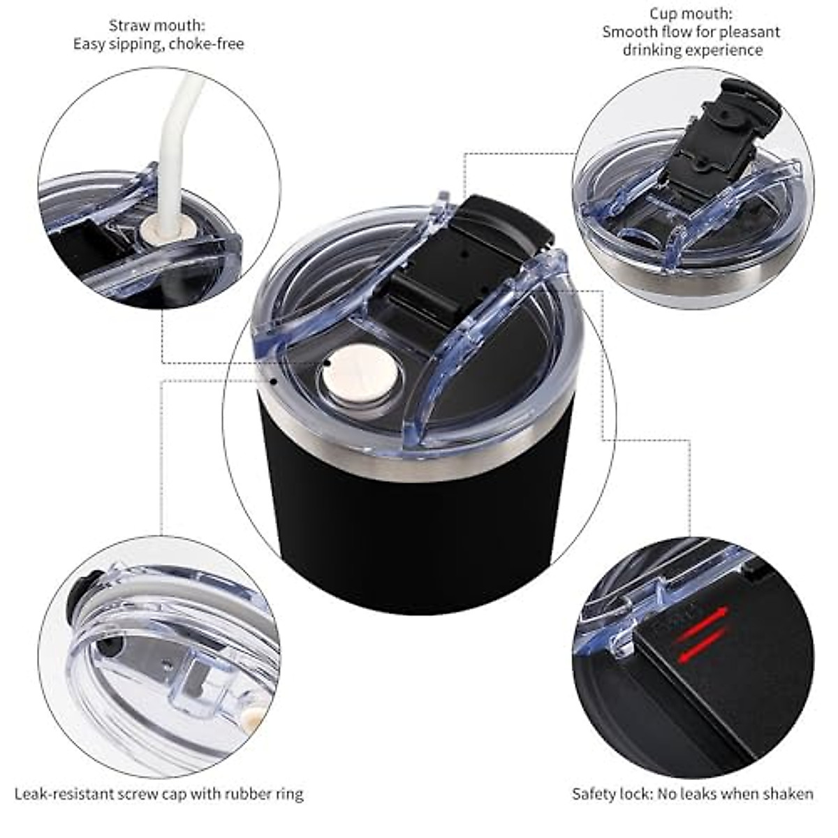 Heart America And Philippines Flag 40 Oz Tumbler with Handle And Straw Lid,Insulated Reusable Stainless Steel Travel Glass Mug 40 Ounces