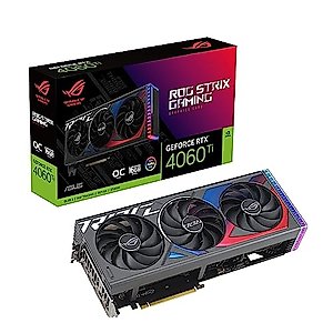 ASUS ROG Strix GeForce RTX™ 4060 Ti OC Edition Gaming Graphics Card (PCIe 4.0, 16GB GDDR6, DLSS 3, HDMI 2.1a, DisplayPort 1.4a, Aura Sync)