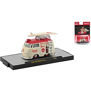 Coca-Cola Bathing Beauties Set of 3 Cars with Surfboards Release 2 Limited Edition to 6980 Pieces Worldwide 1/64 Diecast Model Cars by M2 Machines 52500-BB02