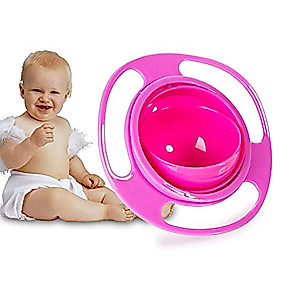 360 Spill Resistant Gyro Bowl with Lid（Pink）