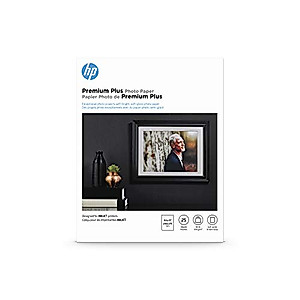 HP (CR671A)Premium Plus Photo Paper, Satin,White,8.5x11 in, 25 sheets