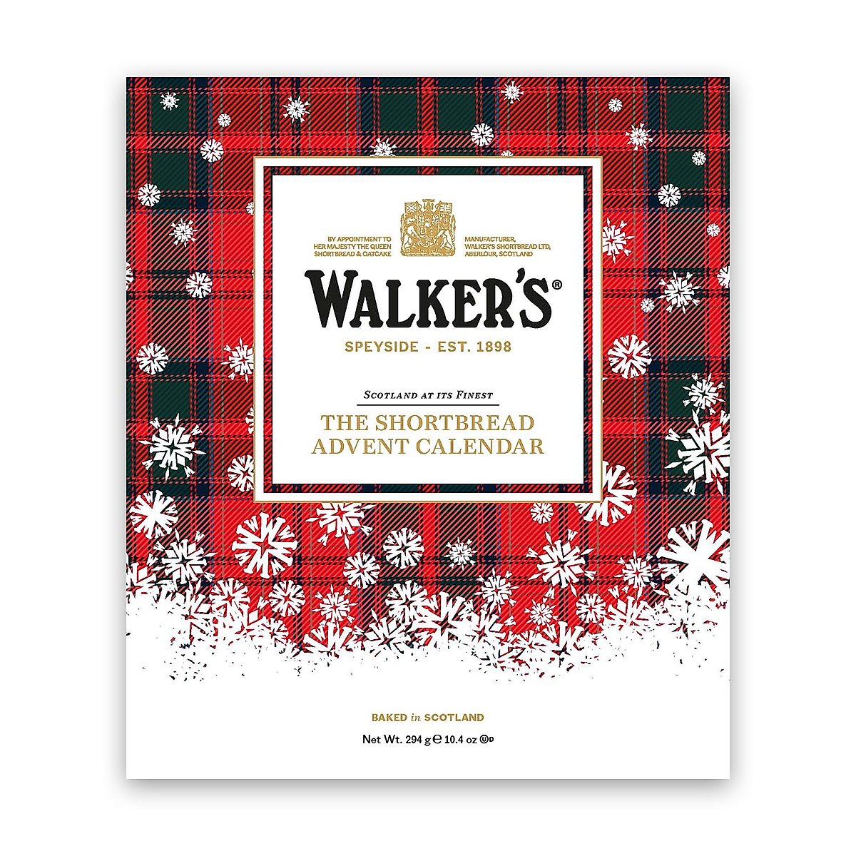 Walker’s 2023 Advent Calendar with Shortbread Cookies from Scotland - 28 Count (10.4 oz) - Limited Edition Cookie Box with Christmas Cookies in Various Shapes and Flavors