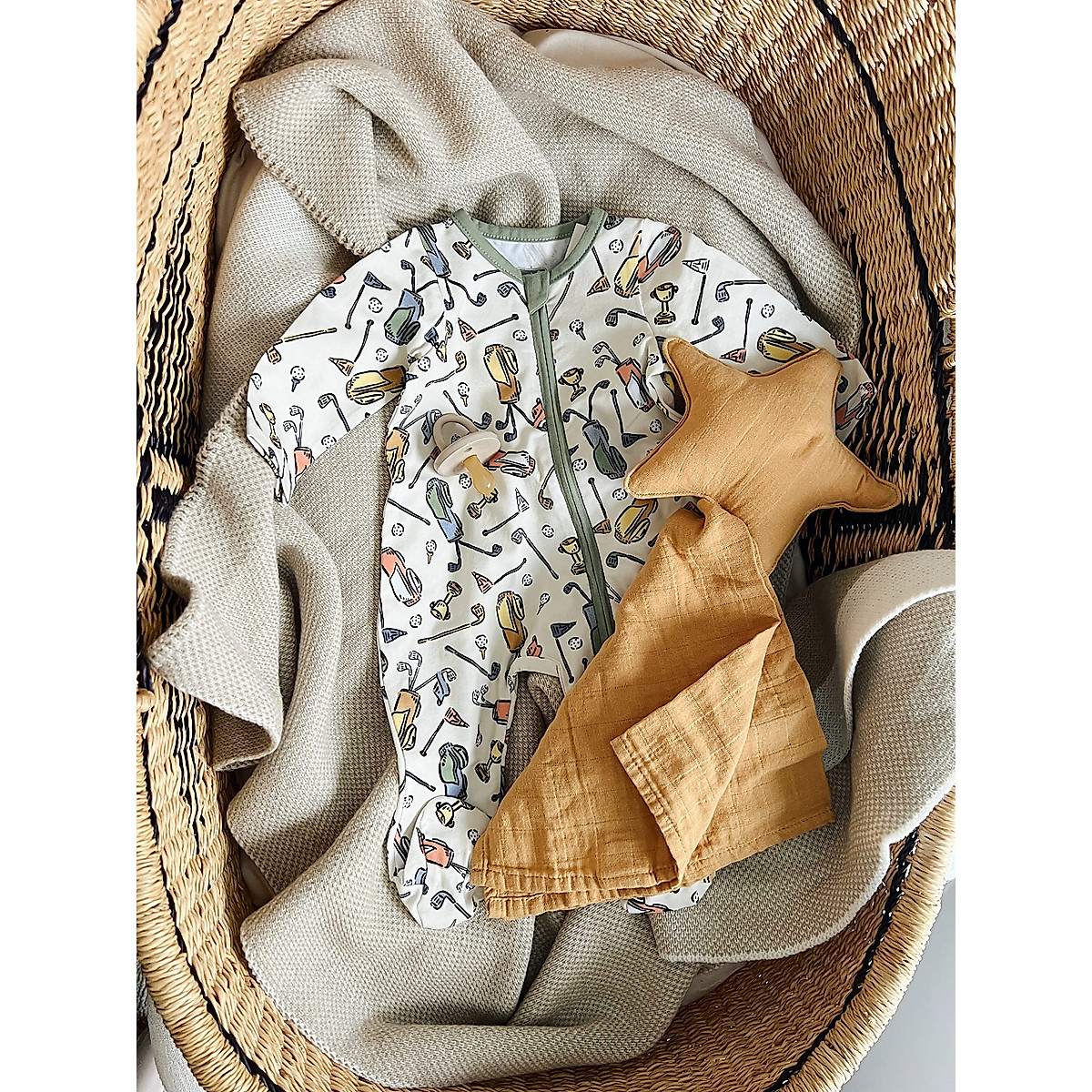 Mud Pie Baby Boy Sleeper, Golf, 3 Months