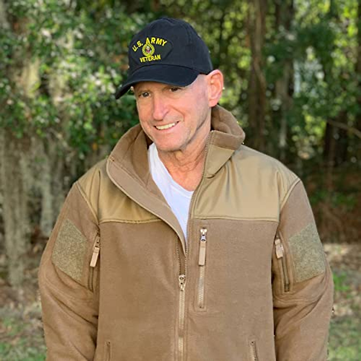 VetFriends.com US Army Official Licensed Premium Quality Veteran Hat with Embroidered Eagle Crest Patch| Army Vet Gift Military Army Baseball Cap