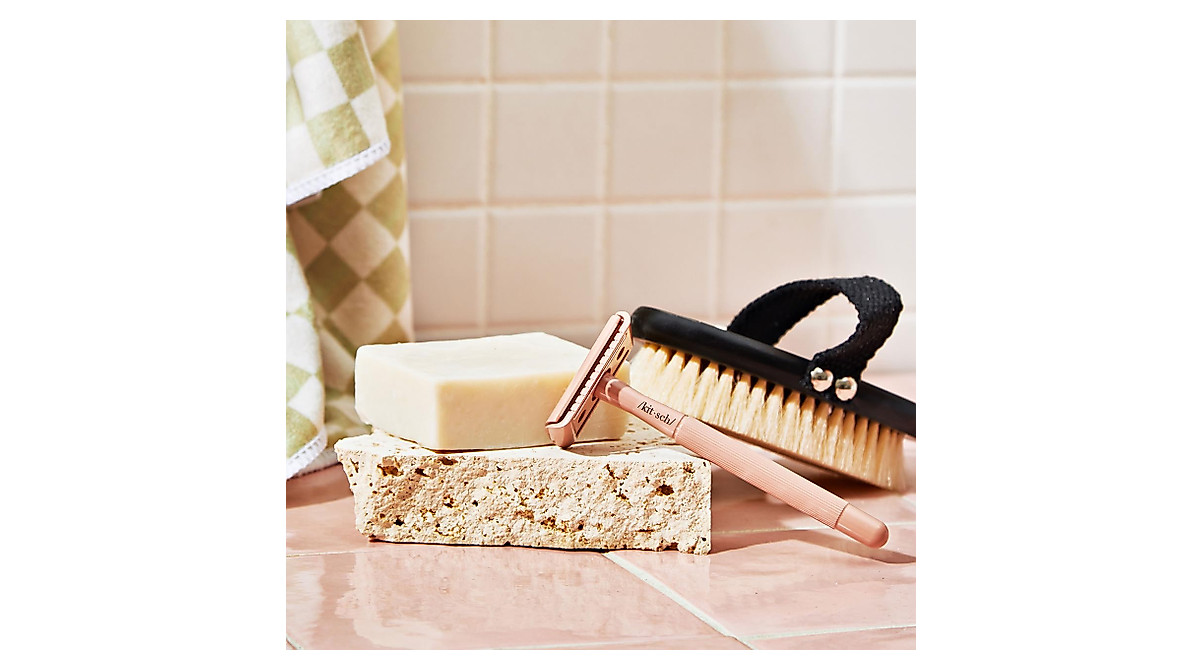 Kitsch Safety Razor Kit: Smooth, Eco-Friendly Shave for Women & Men