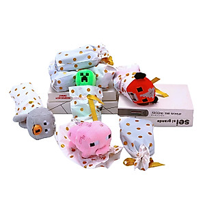 Song Voice 8-Pack-Game Plush (2024 New Suit) Creeper Plush, Enderman Plush, Baby Wolf, Baby Pig, Spider, Baby Mooshroom, Skeleton Shooter, Squid Stuffed Animals Toys，Great Gift for Children and Fans.