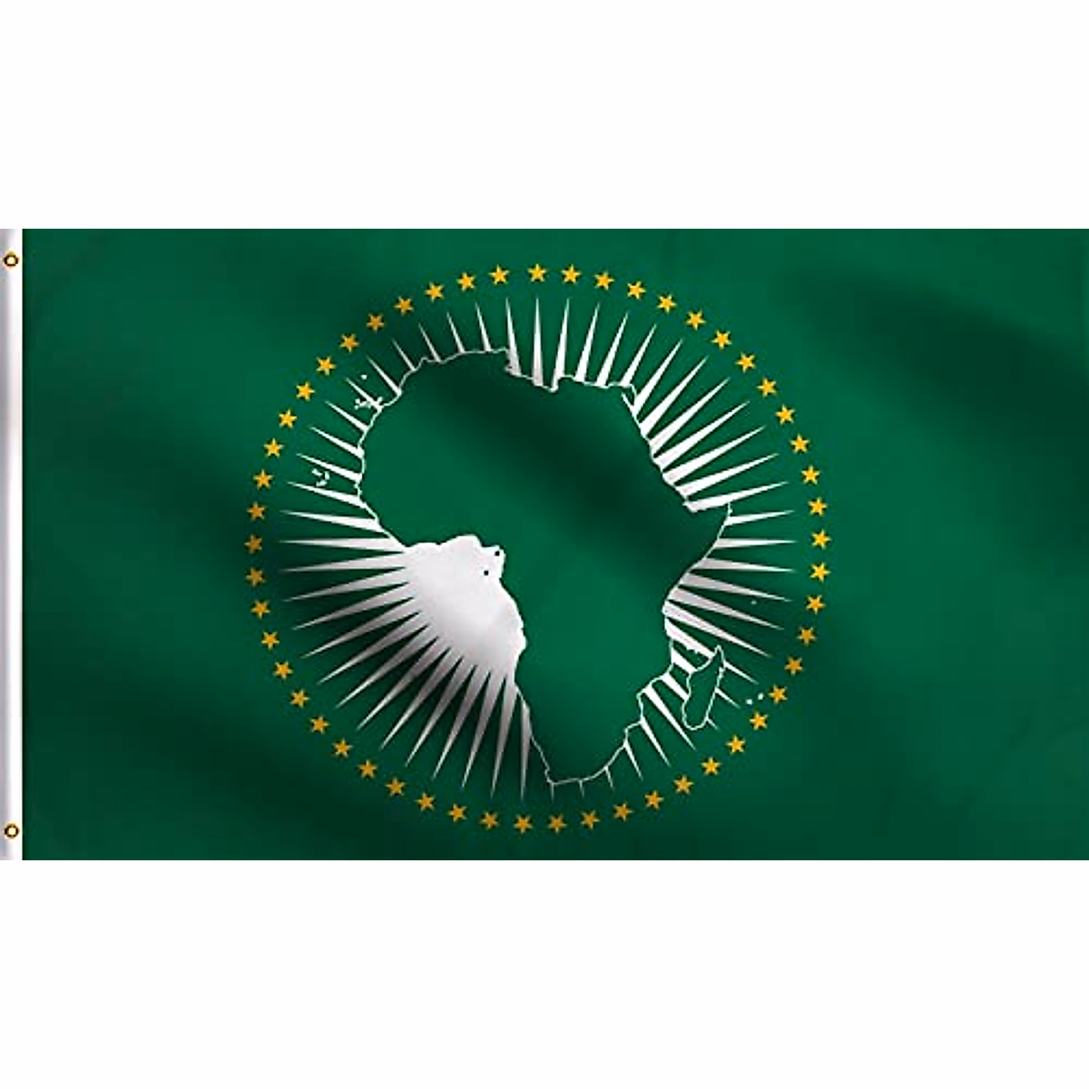 DMSE African Union AU Flag 3X5 Ft Foot 100% Polyester 100D Flag UV Resistant (3' X 5' Foot)