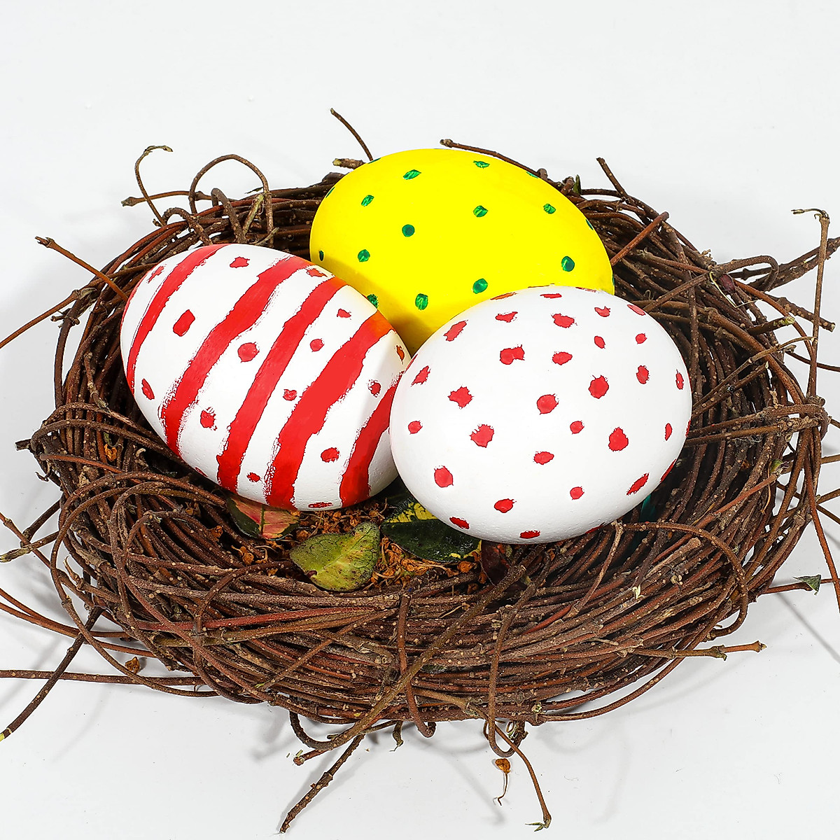 36 Pcs 2.36" Easter Unpainted White Eggs Wooden Decorating for Kids DIY Paint Your Own Egg Decor, Crafts, Easter Hunt, Basket Stuffers, School Activities Supplies