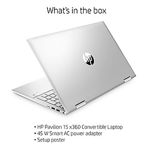 HP - Pavilion x360 15.6 in Full HD Touchscreen 2-in-1 11th Intel Core i5-1135G7 8 GB RAM 512GB SSD Backlit Keyboard - 2 Year Warranty Care Pack - Windows 10 Free Upgrade to Wind 11, 15-15.99 inches