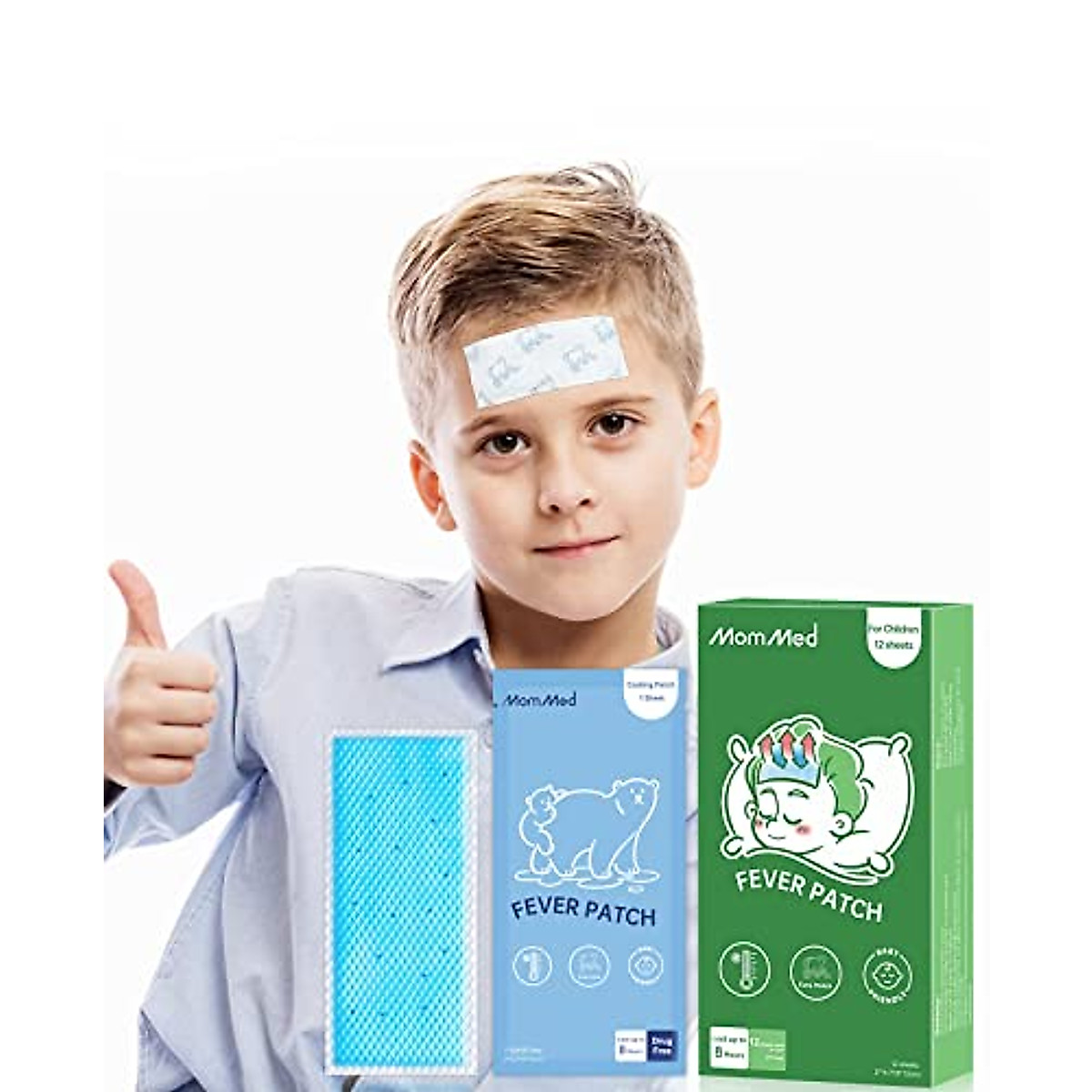 Fever Patch for Family,38 Sheet Fever Cooling Patches for Fever Discomfort, Heat Relief, Drug Free Cooling Gel Pads, Fever Reducer, First Aid, Home and Travel (Family 38 Sheets)