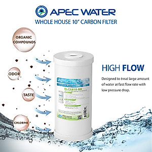 APEC Water Systems 10" Whole House High Flow GAC Carbon Replacement Water Filter (FI-CAB10-BB)