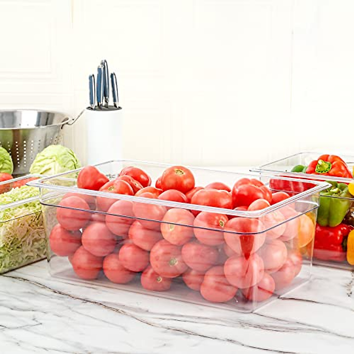 Restaurantware Met Lux Full Size Food Storage Container 1 8 Inch Deep Proofing Box - Rectangle Graduated Measurements Clear Plastic Food Grade Storage Container Dishwashable Lids Sold Separately