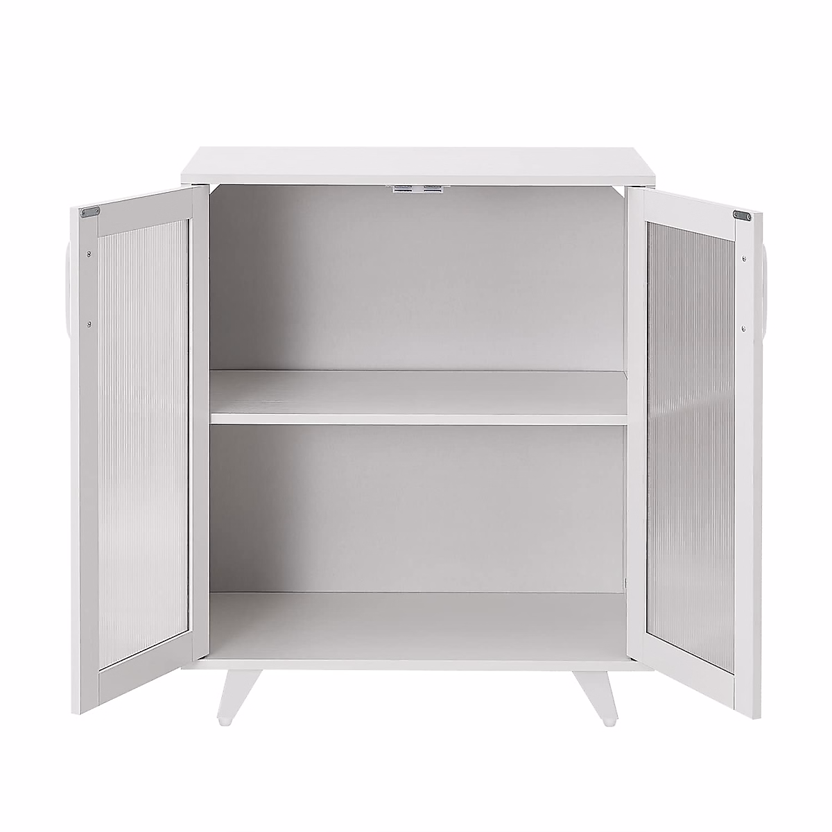 Panana Kitchen Buffet Server Table Accent Sideboard Cupboard Server Buffet Console Table with Doors Cabinet (27inch, White)