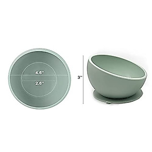 otterlove Silicone Baby Bowl & Spoon Set - Perfect for Baby Led Weaning - 100% Pure Platinum LFGB Silicone with NO Fillers