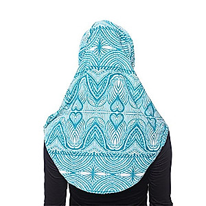 GladThink Womens Ice Silk Muslim Hijab Headscarf Green Pattern
