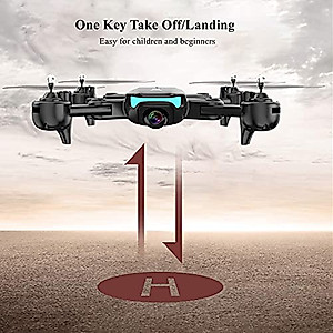 WiFi FPV Drone with 1080P HD Camera, 40 Mins Flight Time,Foldable Drone for Beginners,Altitude Hold Mode, RTF One Key Take Off/Landing,3D Flips 2 Batteries, APP Control, Easy Toy for Kids & Adults
