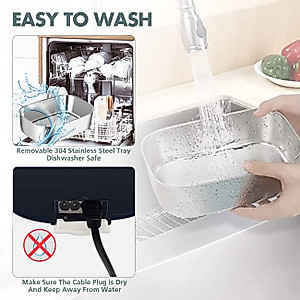 Andvon Electric Lunch Box 60W Food Heater 3-In-1 Portable Food Warmer Lunch Box for Car & Home,1.5L Heated Lunch Boxes for Adults, Truckers,with Carry Bag