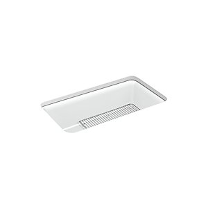 KOHLER K-8206-CM6 Cairn Sink, 33 in, Matte White