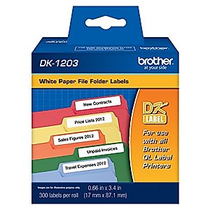 Brother DK-1203 File Folder Label Roll