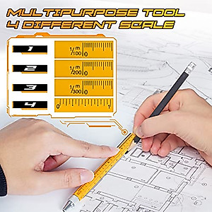 Valentines Day Gifts for Him Her - 6 In 1 Multitool Pen Gadgets Tools Gifts For Men Fathers Grandpa Son Birthday Gifts, Woodworkers DIY Handyman, Ruler, Level, Screwdriver, Stylus, Ballpoint Pen