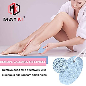 Pumice Stone 2 Pcs, Natural Lave Pumice Stone for Feet/Hand, Small Callus Remover/Foot Scrubber Stone for Men/Women by MAYKI