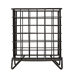 Okllen 2 Pack Coffee Pod Holder, Square Wire K Cup Holder Espresso Pod Organizer, Metal Coffee Pod Storage Basket for Kitchen, Pantry, Office, Cafe, 5.3" x 5.3" x 6.3", Black