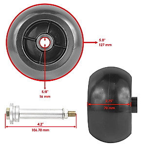 Caltric 2 Deck Wheel Compatible with Husqvarna 539-102-643 ZTH-7226 ZTH-7227 ZTHKH4818 ZTHKH4820