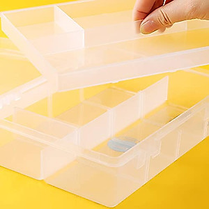 WeiLaiKeQi Storage Box Supply Display Case with Lid Practical Container for Jewelry Findings Screw Earring Craft Accessories Paintbrushes