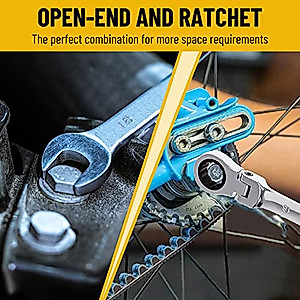 Pilida 18mm Ratcheting Combination Wrench 12 Point Metric Flex Head Gear Wrench Rachet Box End Spanner 72 Teeth Chrome Vanadium Steel