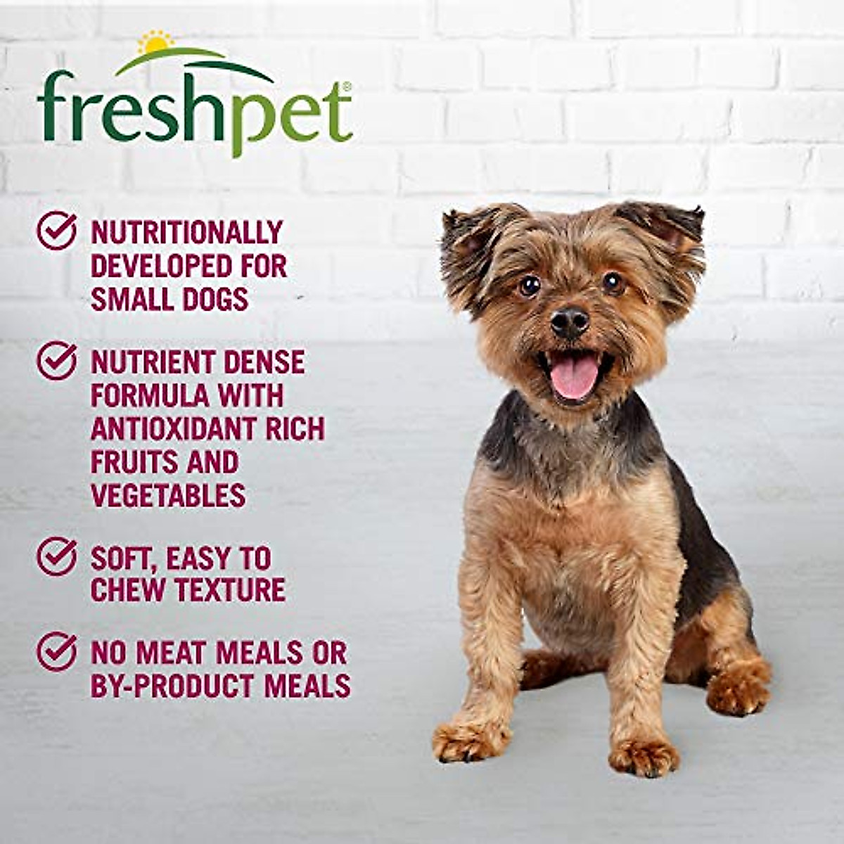 Freshpet Healthy & Natural Food for Small Dogs/Breeds, Fresh Grain Free Chicken Recipe, 1lb
