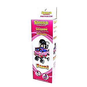 Pink Car Stroller Costume Turns Stroller Into a Baby, Toddler Ride On Car Toy