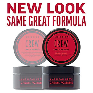 American Crew Men's Hair Cream Pomade, Like Styling Gel with Light Hold & Low Shine, 3 oz
