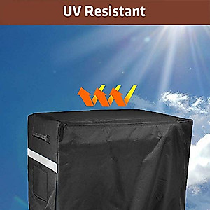 QuliMetal Griddle Cover for Camp Chef 4-Burner Griddle and Camp Chef FTG600 Flat Top Grills with Support Pole to Prevent Water Leaking, Weather Resistant & Waterproof, 600D Heavy Duty