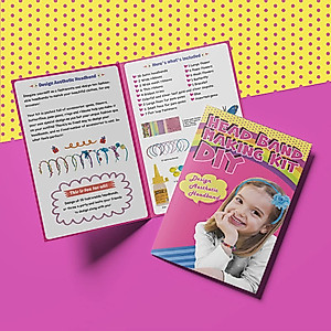 Headband Making Kit for Girls, Make Your Own Fashion Headbands, Arts & Crafts Gift for Ages 5 6 7 8 9 10 11 12 Year Old Kids, Birthday Holiday Gift for Girls Ideas, DIY Toy Gifts for Ages 5-12