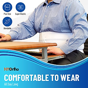 NYOrtho Bariatric Abdominal Binder,12-Inch Wide Elastic Belly Wrap for Plus-Size Men and Women,Post-Surgery Stomach Compression Garment for Hernia Surgery, Natural Birth, Abdominal Injuries