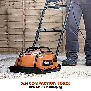 Evolution Hulk Electric Compactor Plate - Ideal For Levelling Pavement, Artificial Turf Ground Preparation, Patio, Blockwork, Sand, Soil & More
