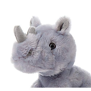 The Petting Zoo Rhino Stuffed Animal, Gifts for Kids, Wild Onez Zoo Animals, Rhino Plush Toy 8 inches
