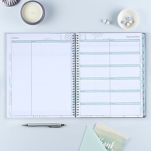 Blue Sky 2024 Weekly and Monthly Planner, January - December, 8.5" x 11", Frosted Cover, Wirebound, Rue Du Flore (101602-24)