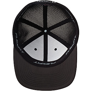 Hurley Men's Caps - Mini Icon Mesh Panel Baseball Cap - Fitted Hats for Men, Size Large-X-Large, Black