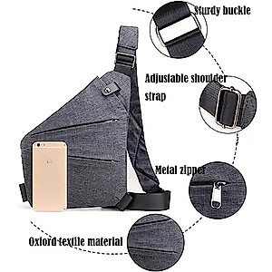 Exceptionm Personal Flex Bag, Valcen Personal Pocket Bag, Exceptionm Flex Bag for Women and Men (Black,Left)