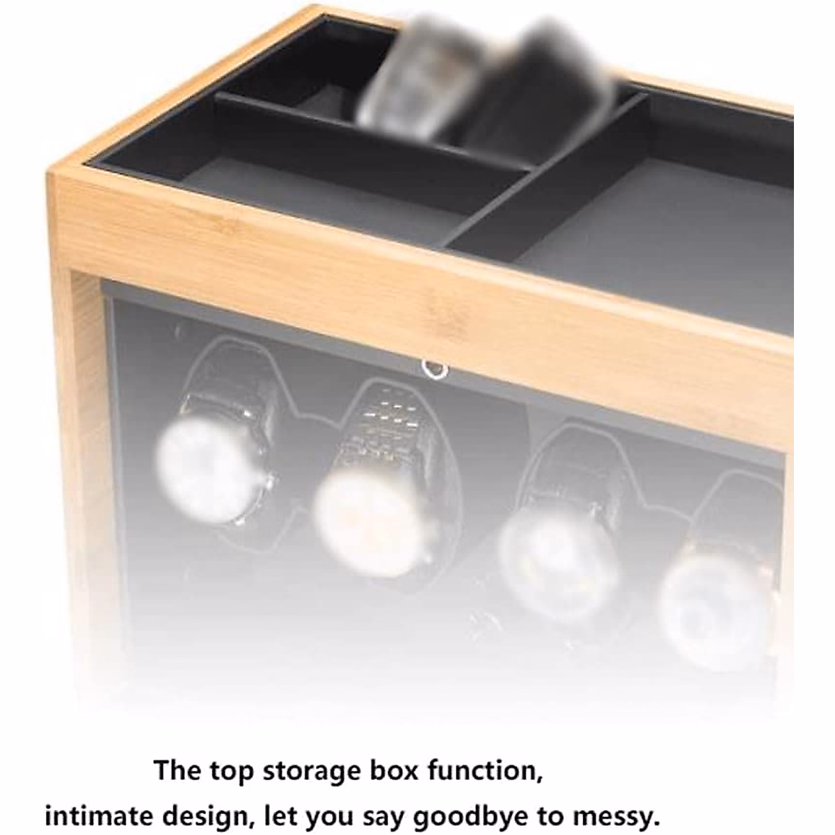 Watch Holder Watch Winder for 4 Automatic Watche Winder Watch Display Box Watch Case Watch Organizer (Color : Yellow) (Yellow)