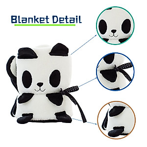 PINGKANGMAOYI Panda Baby Blanket Soft Plush Kid Animal Blanket Personalized Baby Shower Warm Blanket, Nursery Stroller Crib Receiving Blanket Unisex for Boys Girls Newborn Infant Gift