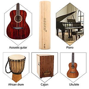 GECKO Maracas Sand Hammer Percussion Shaker Instrument, Wooden Natural Maraca for Adults, Used in Live Performances and Concerts, Suitable for Kahun Drummers, Guitarists and Singers