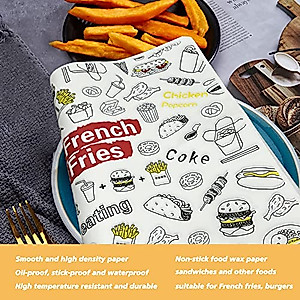 200 Sheets Deli Paper Sheets Paper,12x12 inch Newspaper Food Wrap Paper Grease Resistant Tray Liners,Waterproof Wrapping Food Picnic Paper for Home Kitchen Baking Hamburger Sandwich Food Basket