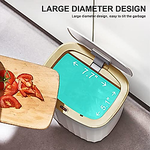 ELPHECO 3.5 Gallon Waterproof Motion Sensor Bedroom Trash Can with Lid, Automatic Garbage Bin for Bathroom Living Room Office, Golden