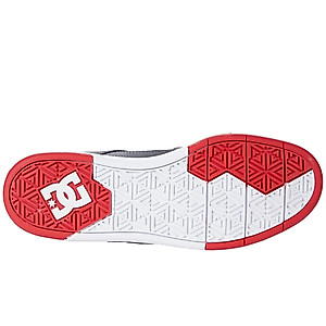 DC Mens Cure Casual High-Top Skate Shoes Sneakers White/Grey/Red 13 D - Medium