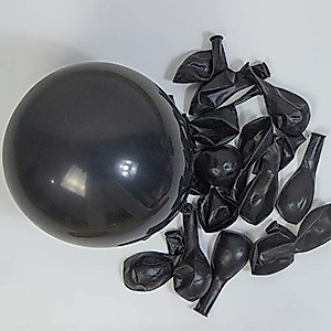 Black and Gold Balloon Arch Garland Kit-Macaron Black Balloon Metallic Gold Balloon White Balloon 132Pcs for Independence Day Birthday,Fiesta,Wedding,Christmas and Engagement.