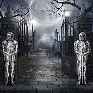 Lidmada Knight Party Balloons, Medieval Castle Decorations Supplies Aluminium Foil Balloons for Medieval Dragon Themed Birthday Party Halloween, Pack of 2