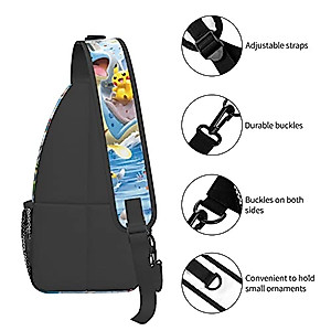 Fuyeyoso Outdoor Sport Cartoon Cross Chest Bag Sling Backpack Travel Hiking Chest Bag Daypack For Women Men